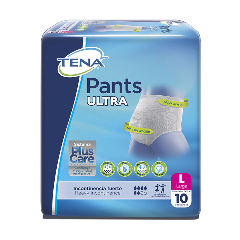 PAN TENA PANTS ULTRA LAR.PLUS CARE 10UDS – Droguerias Unisanar