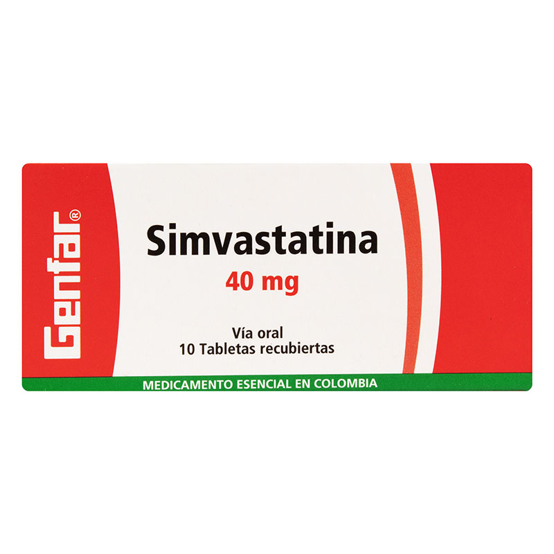 Simvastatina 40 Mg 10 Tabletas Gf – Droguerias Unisanar