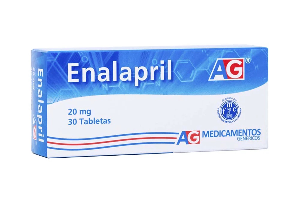 ENALAPRIL 20 MG 30 TABLETAS AG – Droguerias Unisanar