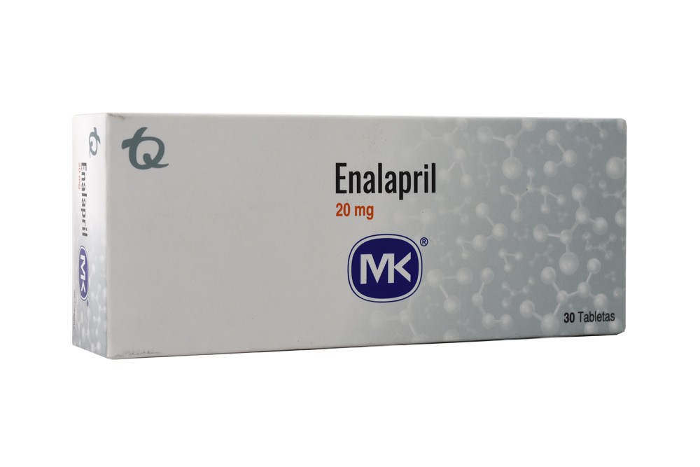 ENALAPRIL 20 MG 30 TBS MK – Droguerias Unisanar