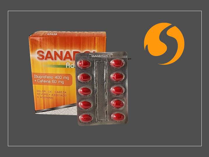 SANADOL ADVANCED 10 CAPS (IBUPROFENO-CAFEINA) – Droguerias Unisanar